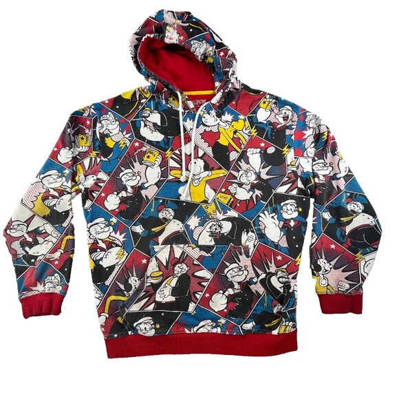 Popeye | Shirts | Popeye Hoodie Mens Large Red The Sailor Aop ...